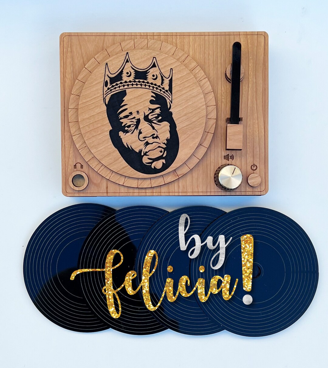 Retro Record Player Coaster Set: Personalized Acrylic Vinyl Coasters - Etsy