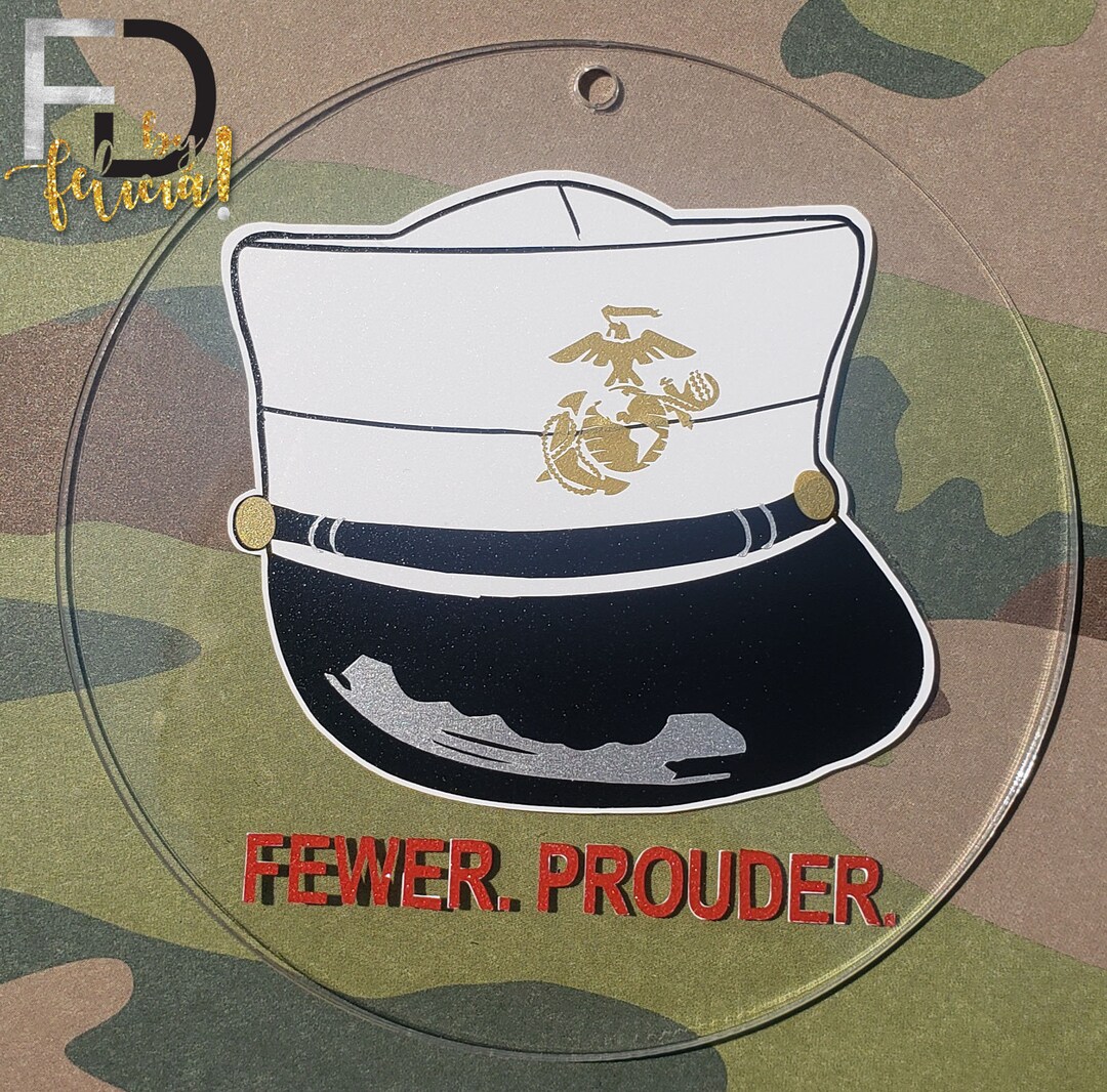 Marine Corps Decal USMC Decal Women Marines Bucket Cover Fewer. Prouder ...