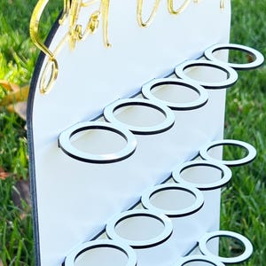 Personalized Shot Glass Display: Baltic Plywood Wedding Party Stand - Etsy