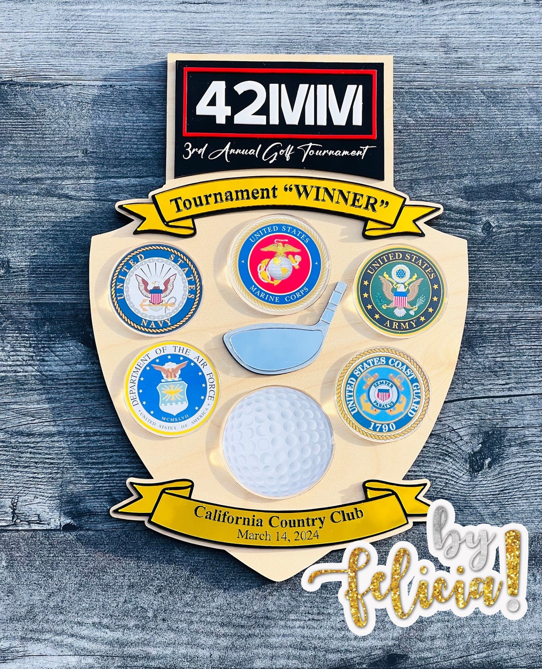 Golf Tournament Plaques, Golf Tournament Gift, Golf Awards, Golf Trophy ...