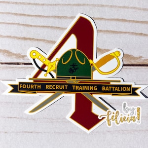 4th Battalion USMC Sticker: Women Marine Veteran, Parris Island, USMC ...