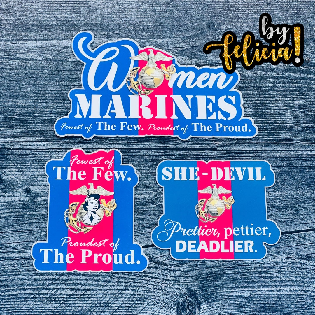 Female Marine Vinyl Sticker: USMC Veteran Decal - Etsy