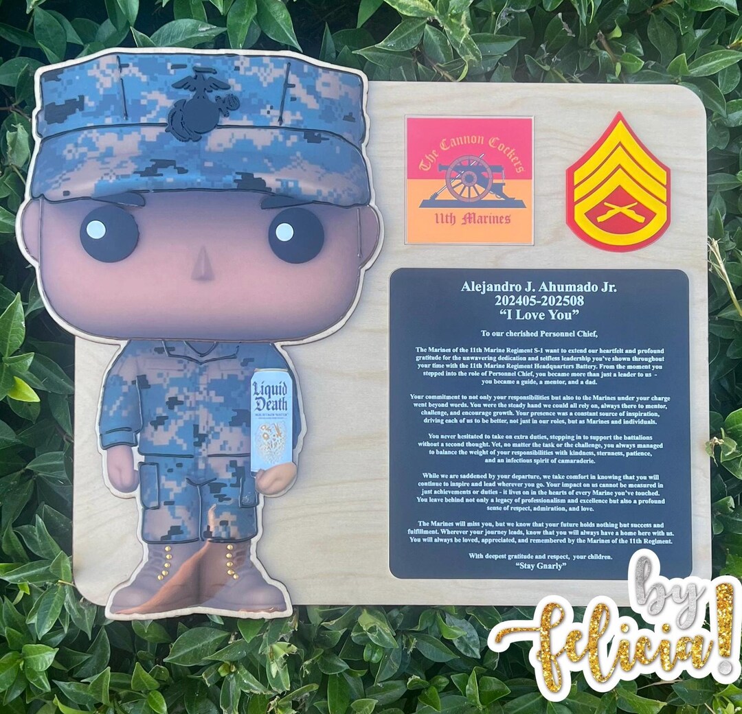 Marine Corps Plaques, Marine Corps Retirement Gift, Marine Corps Gift ...