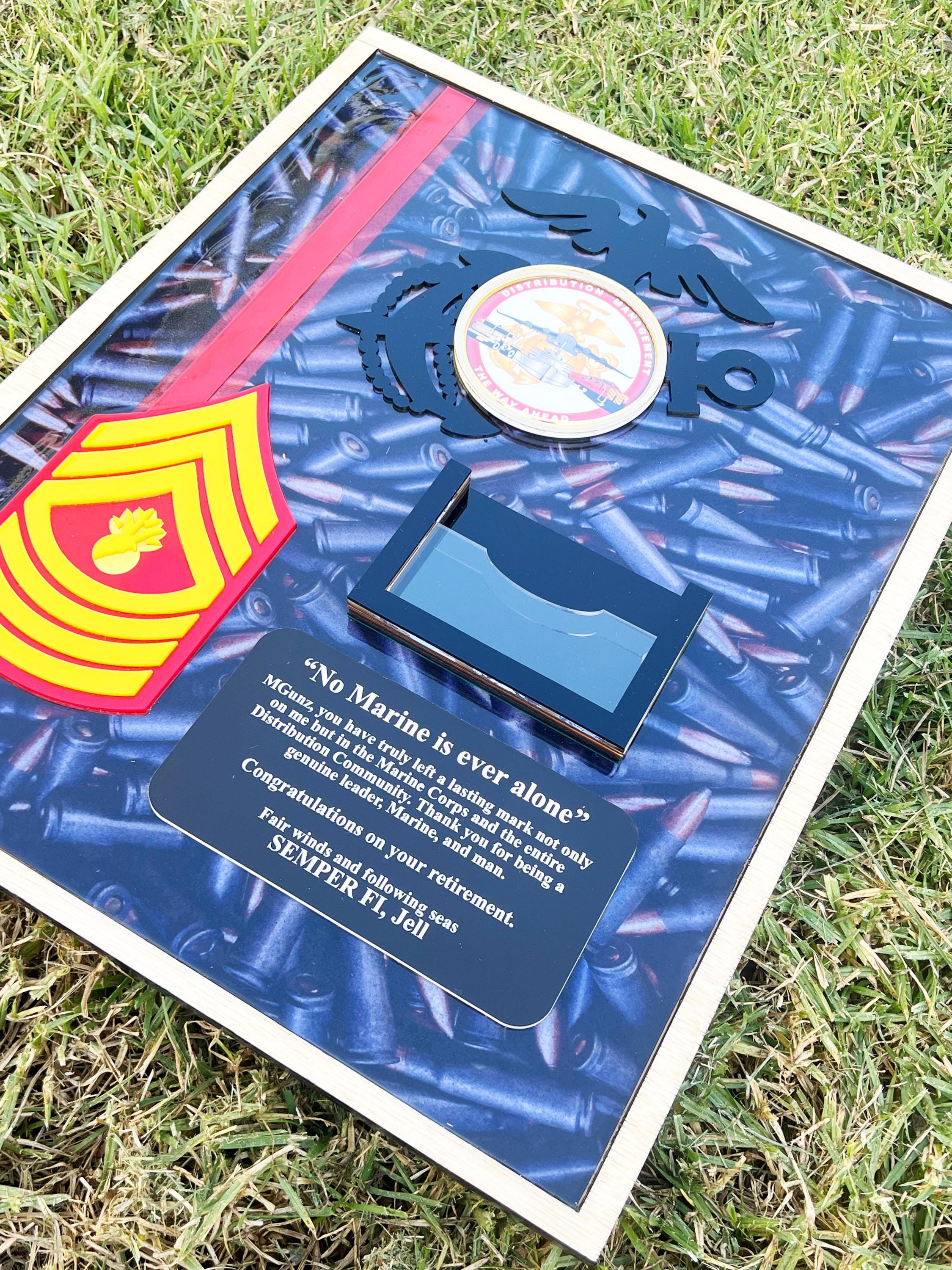 Marine Corps Plaques, Marine Corps Retirement Gift, Marine Corps Gift ...