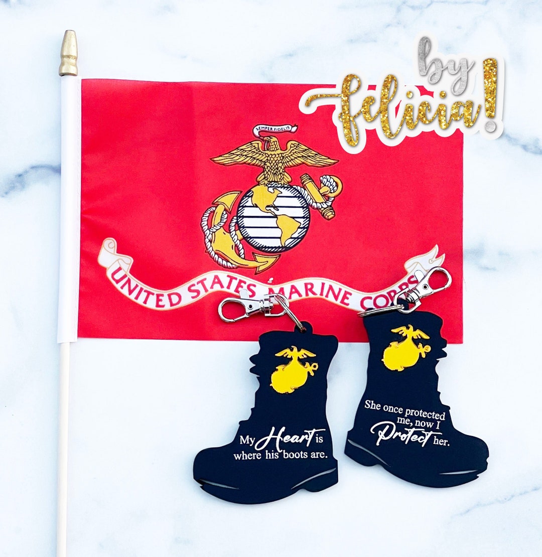 Marine Mom Keychain , Marines Keychain, Marine Corps Gift, Marines ...
