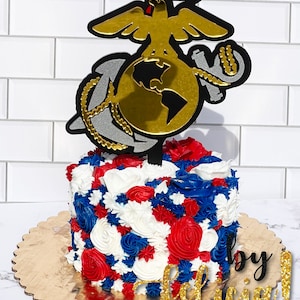 Marine Corps Cake Topper USMC Cake Topper Marine Corps Birthday Marines ...