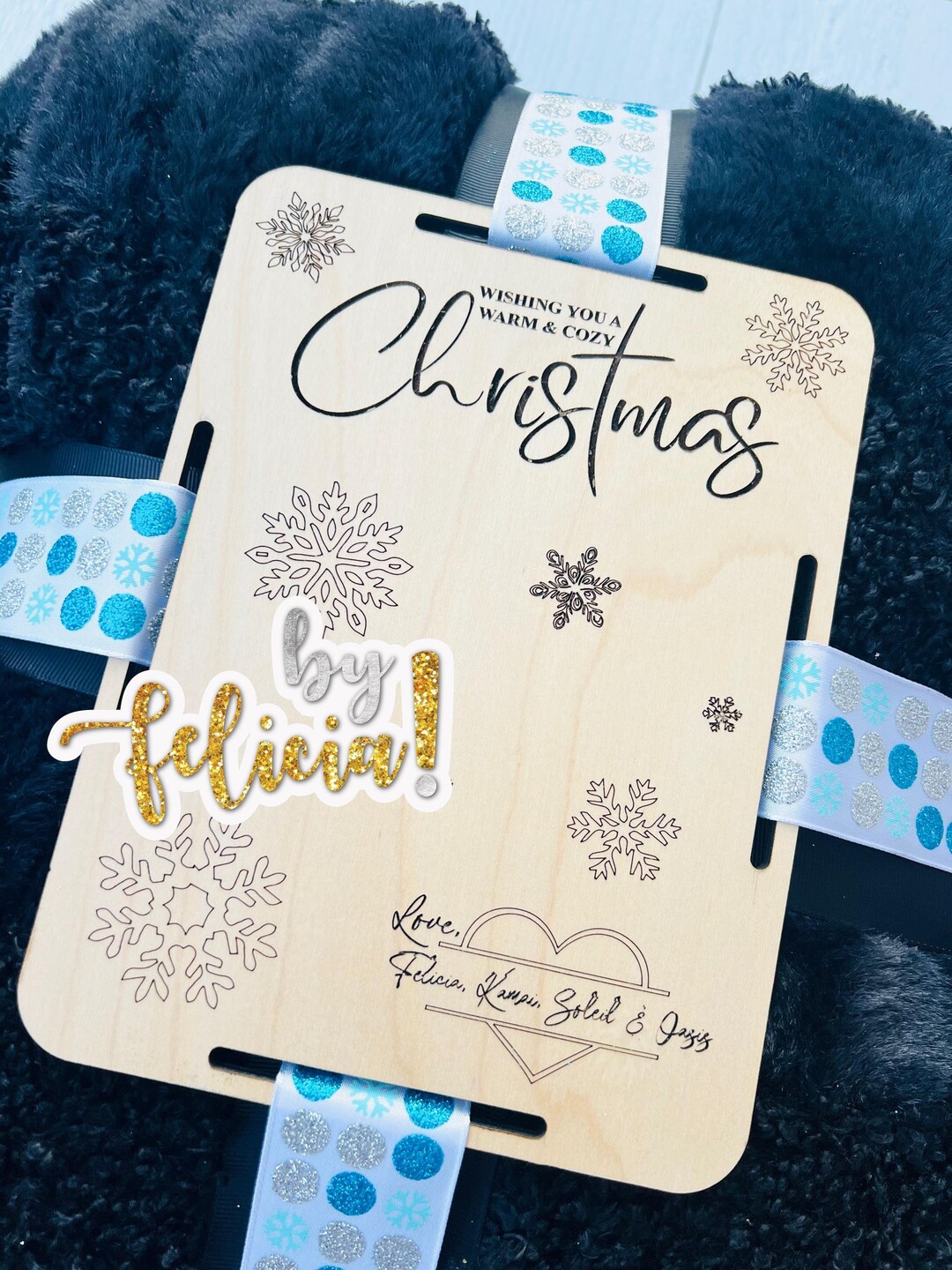 Blanket Tag SVG, Blanket Gift Set, Custom Blanket With Name Tag ...