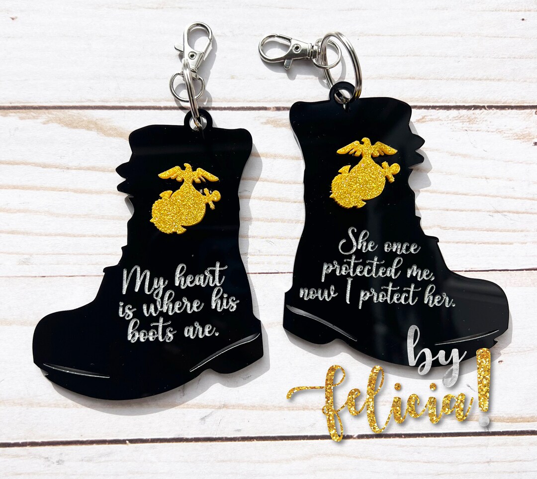 Marine Mom Keychain , Marines Keychain, Marine Corps Gift, Marines ...