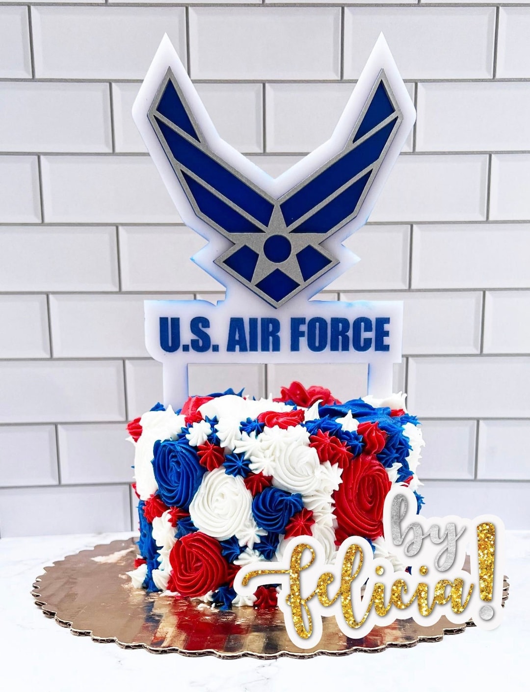 Air Force Cake Topper | USAF Cake Topper | Air Force Cupcake Topper ...
