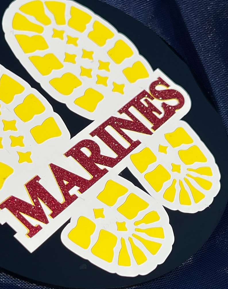 Marine Corps Decal USMC Decal Yellow Footprints the Few. - Etsy