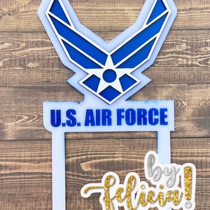 Air Force Cake Topper | USAF Cake Topper | Air Force Cupcake Topper ...