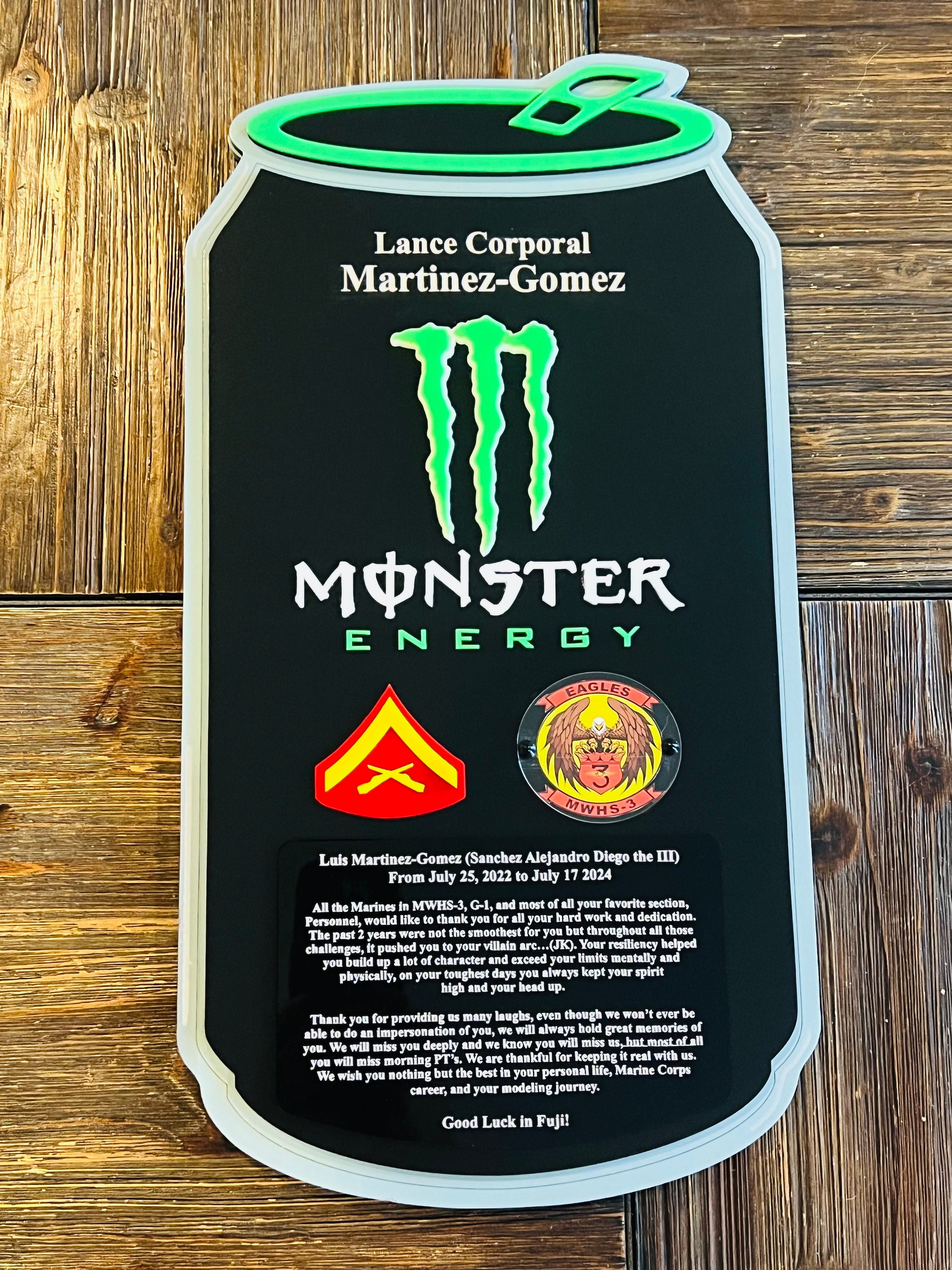Marine Corps Plaques, Marine Corps Retirement Gift, Marine Corps Gift ...