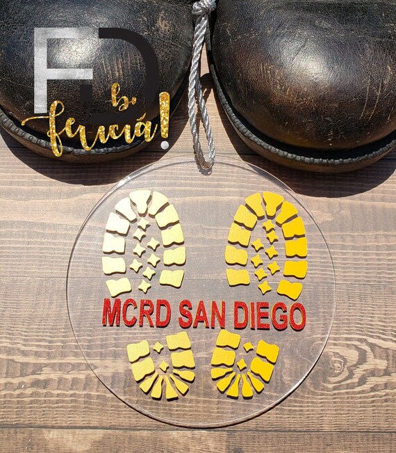Marine Corps Ornament Yellow Footprints USMC Ornament | Etsy
