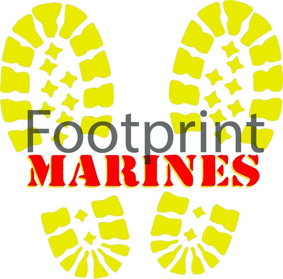 USMC Yellow Footprints SVG | Etsy