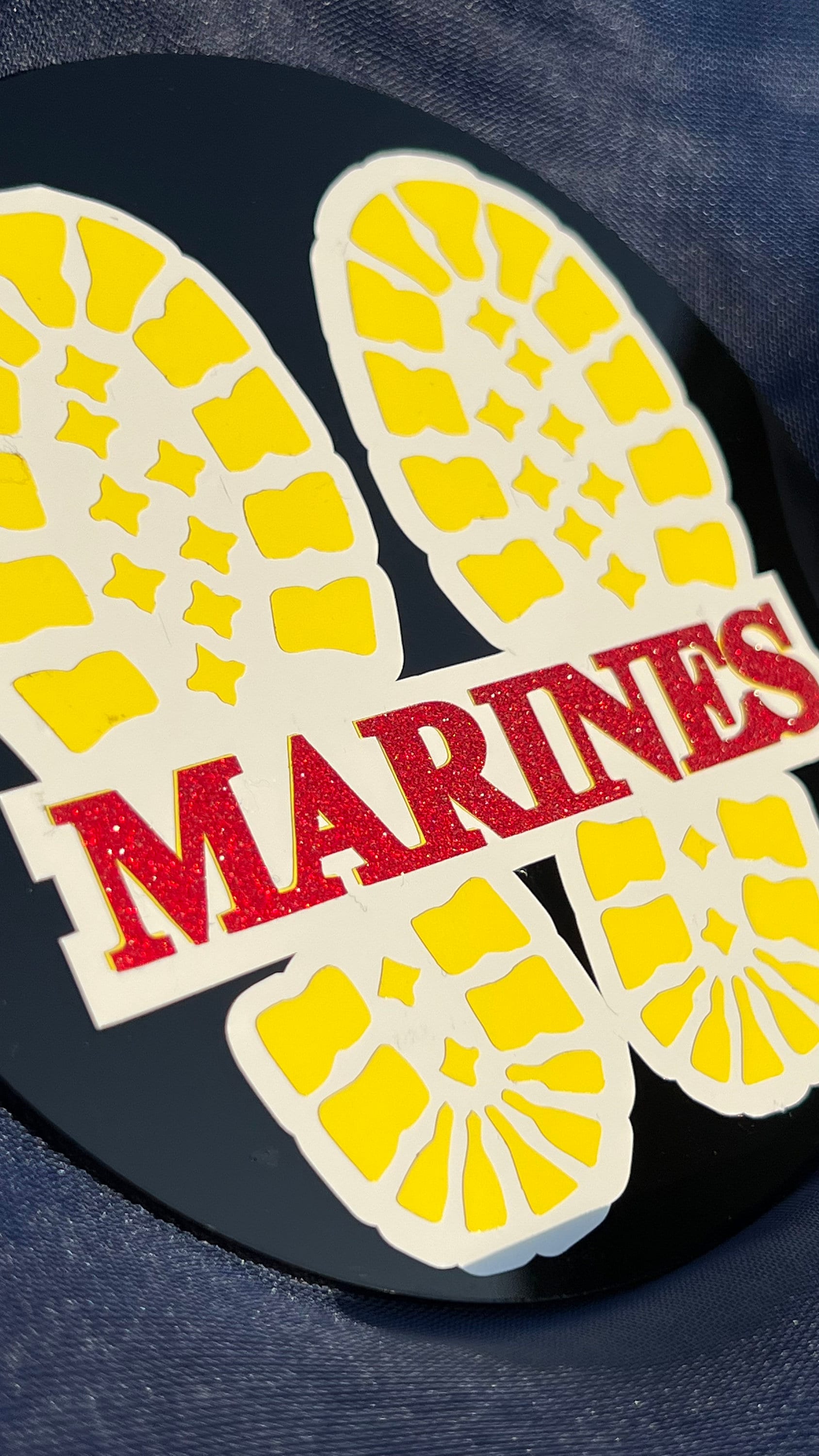 Marine Corps Decal USMC Decal Yellow Footprints the Few. - Etsy