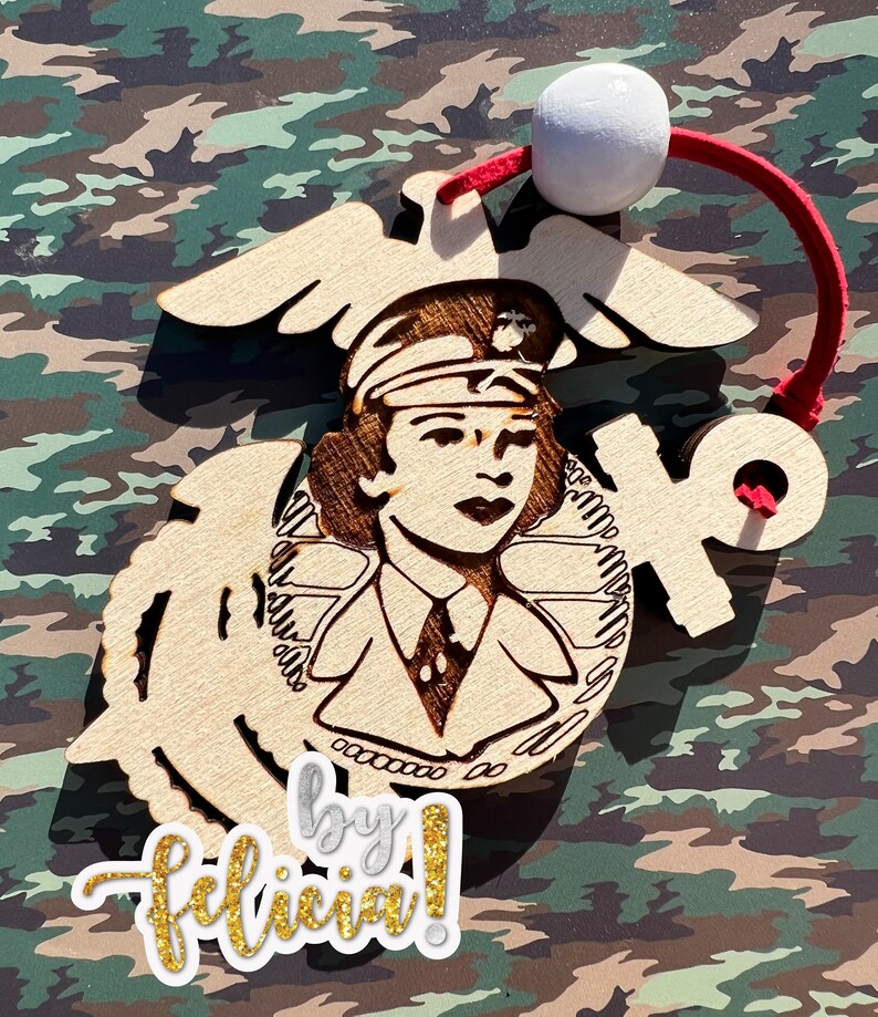 Marine Corps Ornament | Women Marine Logo | USMC Ornament | Marine ...