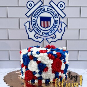 Coast Guard Cake Topper Coast Guard Cake Ideas Coast Guard - Etsy