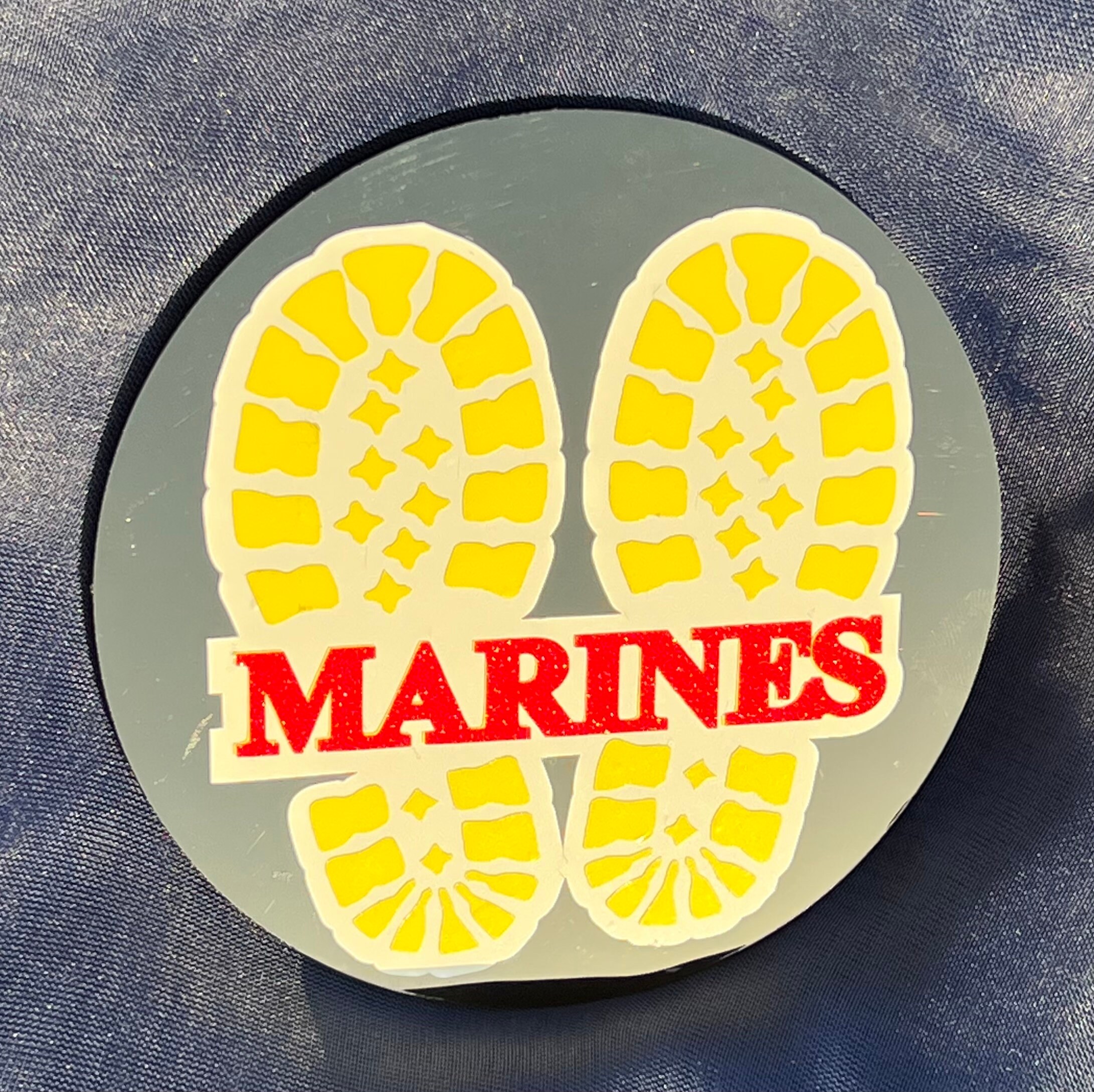 Marine Corps Decal USMC Decal Yellow Footprints the Few. - Etsy