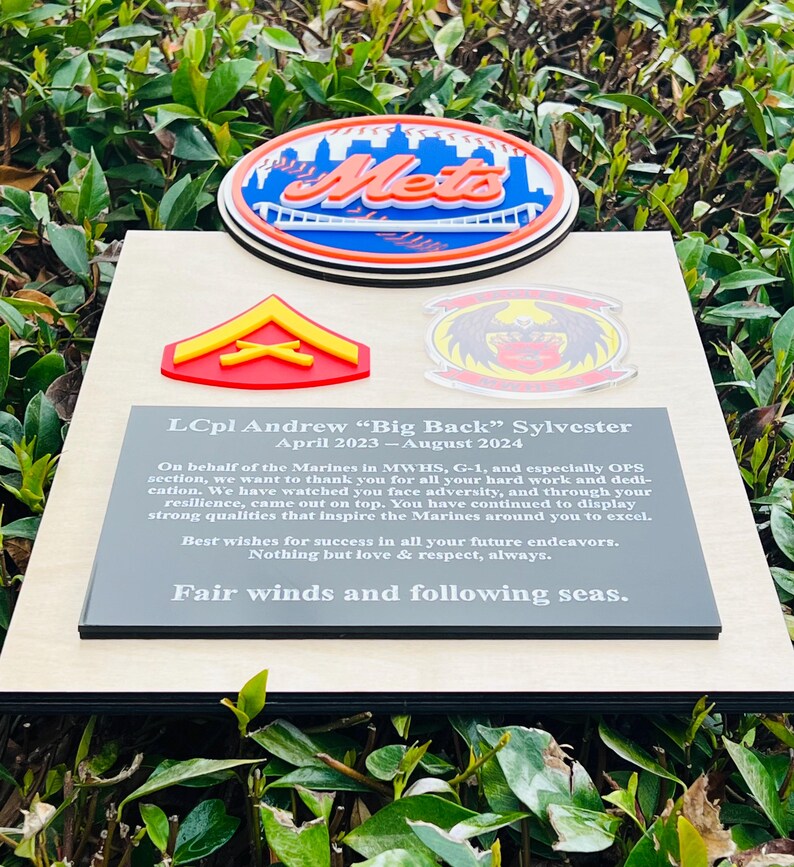 Marine Corps Plaques, Marine Corps Retirement Gift, Marine Corps Gift ...