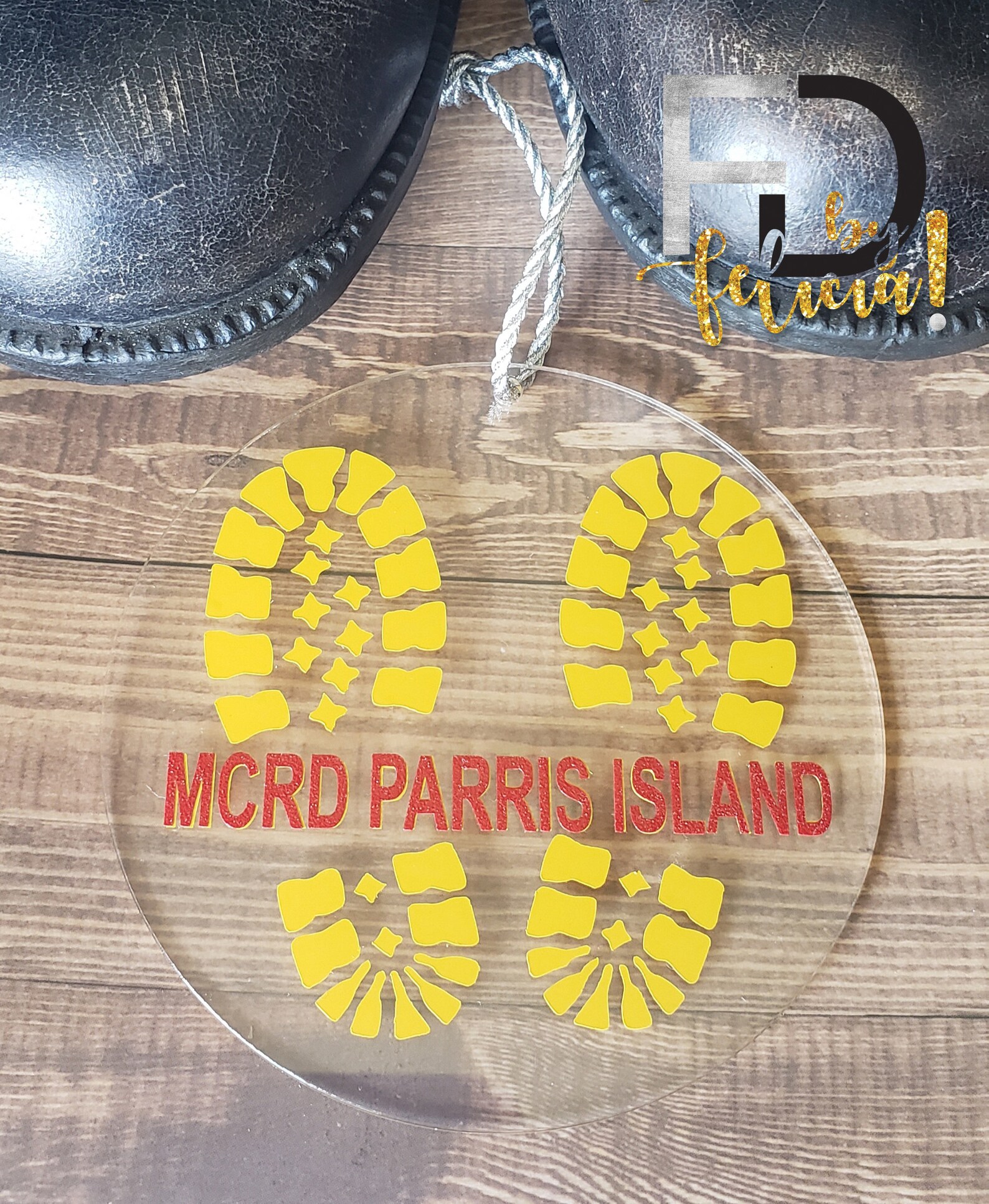 Marine Corps Ornament Yellow Footprints USMC Ornament | Etsy