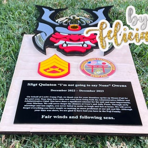 Marine Corps Plaques, Marine Corps Retirement Gift, Marine Corps Gift ...