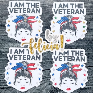 Female Veteran Sticker, Woman Veteran Sticker, Female Army Veteran ...