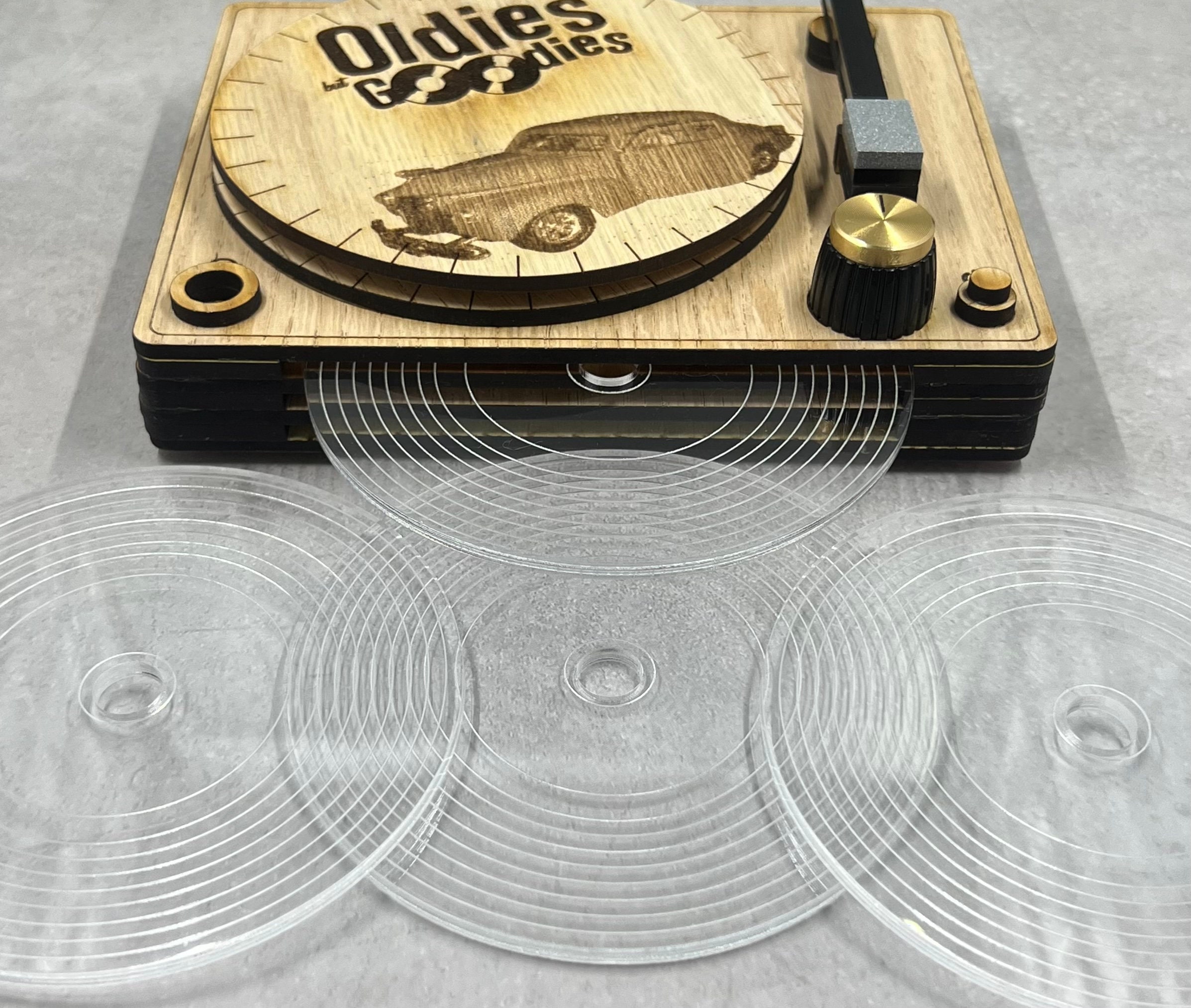 RETRO Record Player Coaster Set Records Record Holder | Etsy