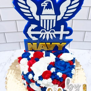 Navy Cake Topper, US Navy Cake Topper, Navy Party Supplies, Navy Party ...
