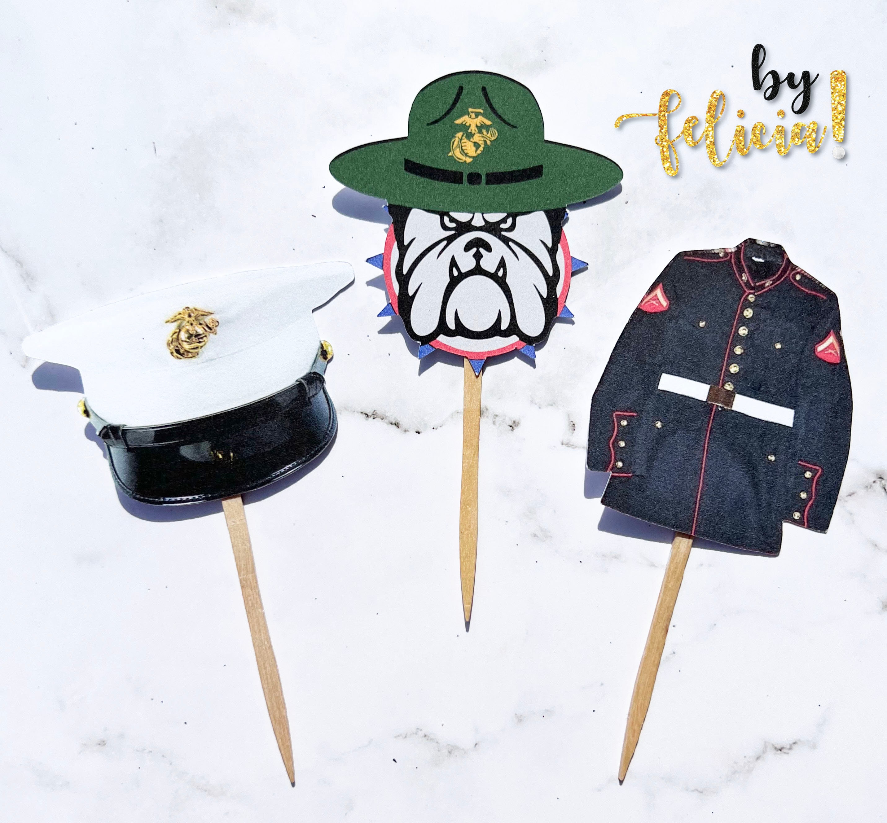 Marines Cupcake Topper USMC Cupcake Topper Marine Corps - Etsy