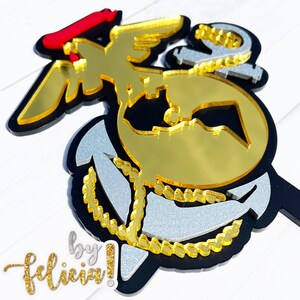 Marine Corps Cake Topper USMC Cake Topper Marine Corps Birthday Marines ...