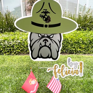 USMC Yard Sign: Handmade Marine Corps Graduation, Ball, & Retirement ...