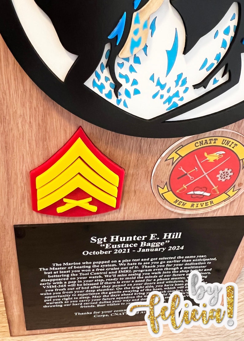 Marine Corps Plaques, Marine Corps Retirement Gift, Marine Corps Gift ...