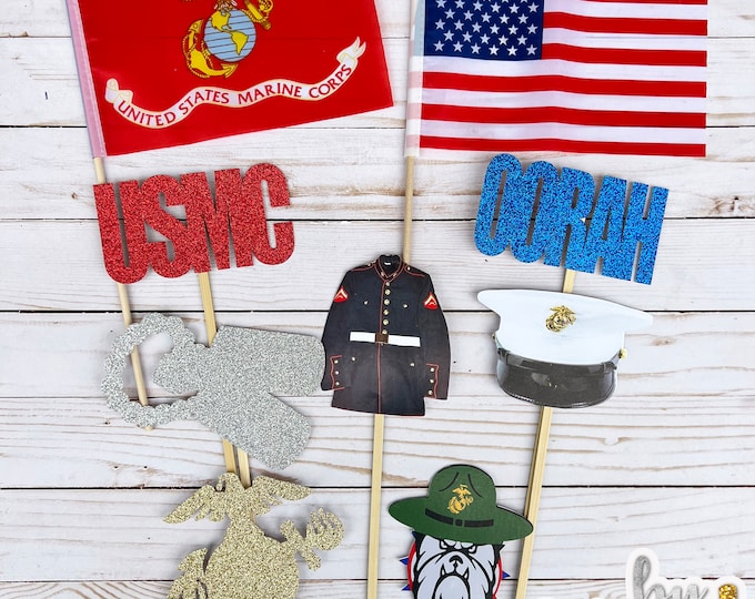 Marine Corps Enlisted Rank Cupcake Toppers USMC Promotion and ...