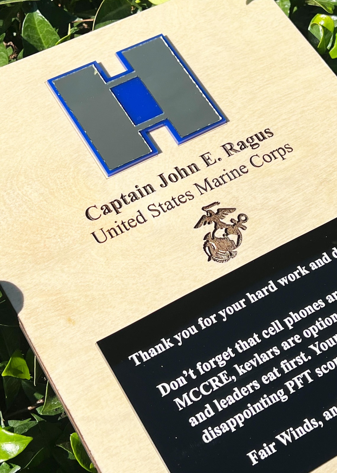 Marine Corps Plaques, Marine Corps Retirement Gift, Marine Corps Gift ...