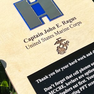 Marine Corps Plaques, Marine Corps Retirement Gift, Marine Corps Gift ...