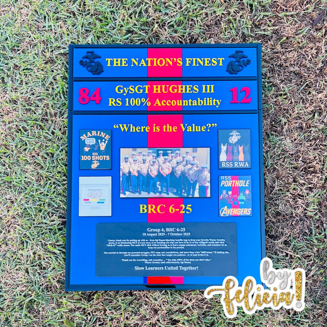 Marine Corps Plaques, Marine Corps Retirement Gift, Marine Corps Gift ...