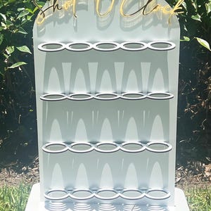 Personalized Shot Glass Display: Baltic Plywood Wedding Party Stand - Etsy