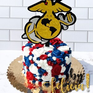 Marine Corps Cake Topper USMC Cake Topper Marine Corps Birthday Marines ...