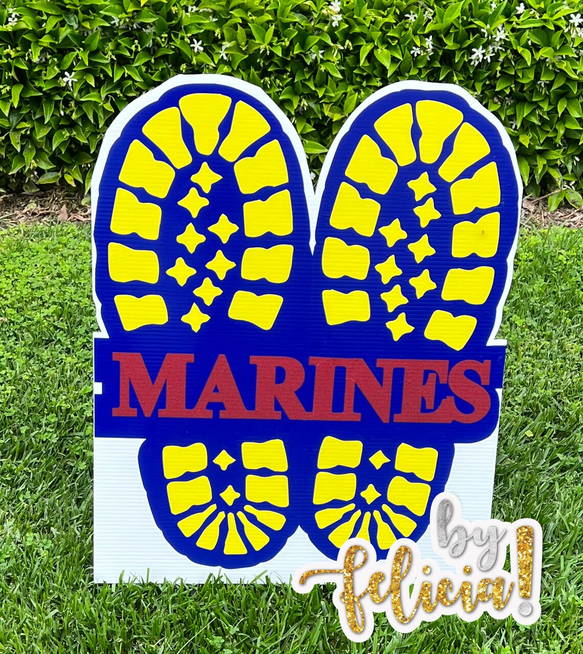USMC Yard Sign: Handmade Marine Corps Graduation, Ball, & Retirement ...