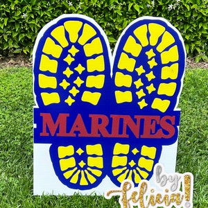 Marines Yard Sign, Marines Boot Camp Graduation, Military Yard Signs ...