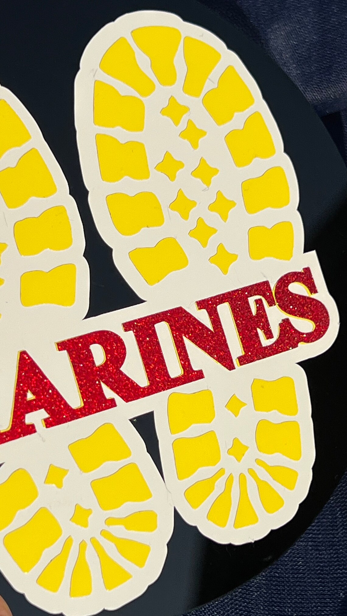Marine Corps Decal USMC Decal Yellow Footprints the Few. - Etsy