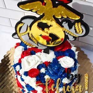 Marine Corps Cake Topper USMC Cake Topper Marine Corps Birthday Marines ...