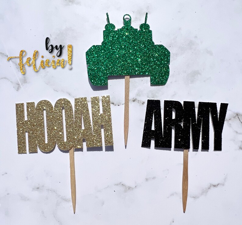Army Cupcake Topper Army Cake Topper Army Party Decoration - Etsy