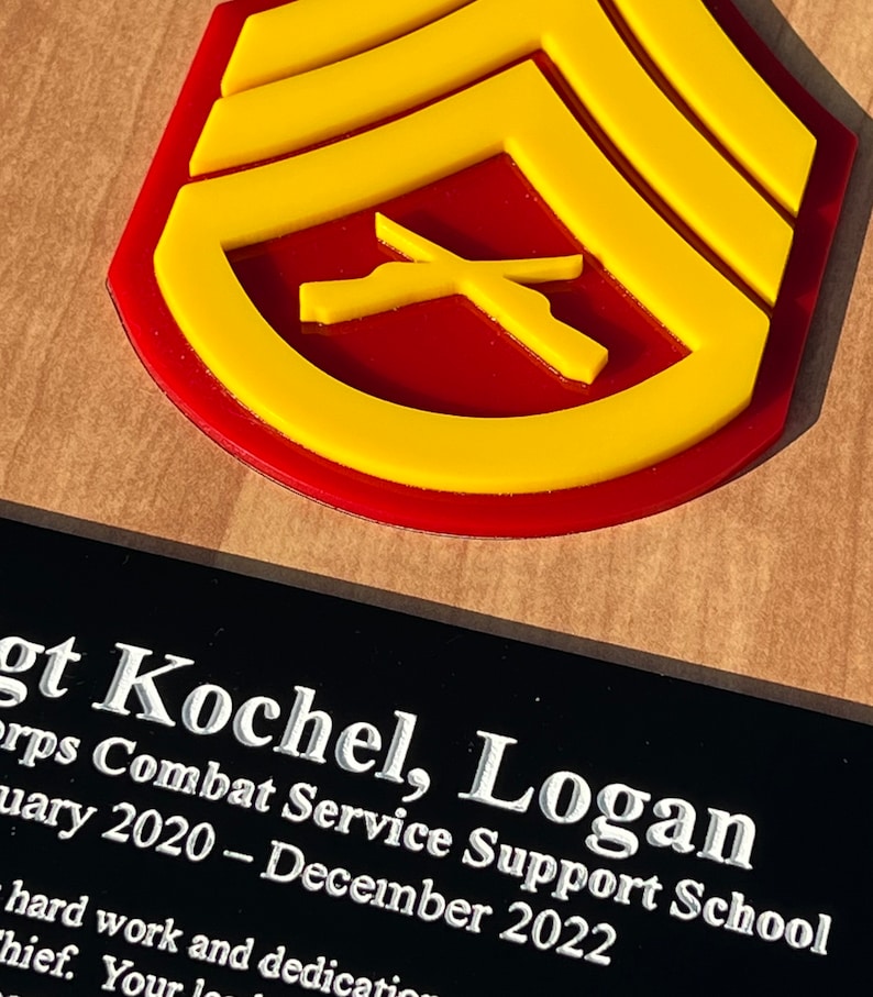 Marine Corps Plaque, Marine Corps Retirement Gift, Marine Corps Retired ...