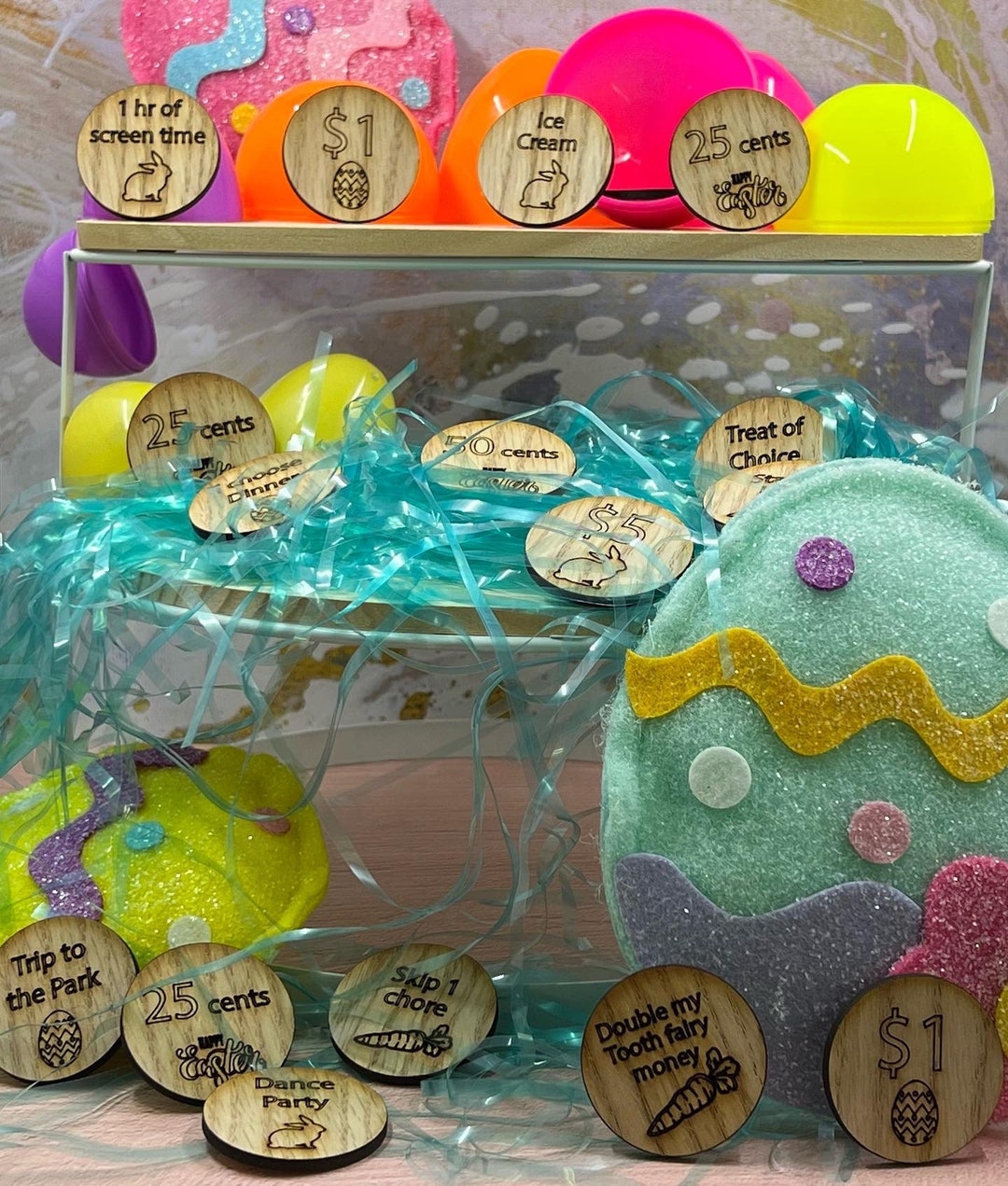 Easter Egg Tokens, Easter Egg Coins, Easter Egg Fillers, Easter Basket ...