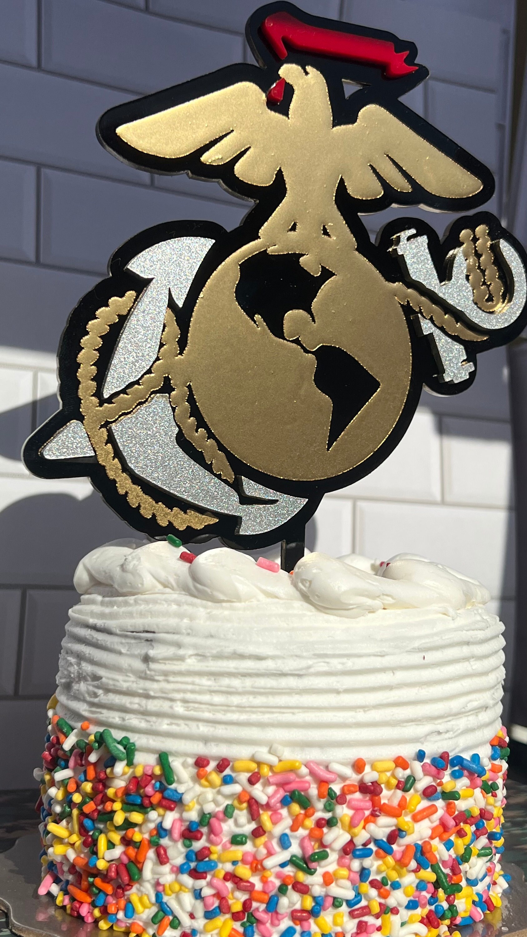 Marine Corps Cake Topper USMC Cake Topper Marine Corps - Etsy