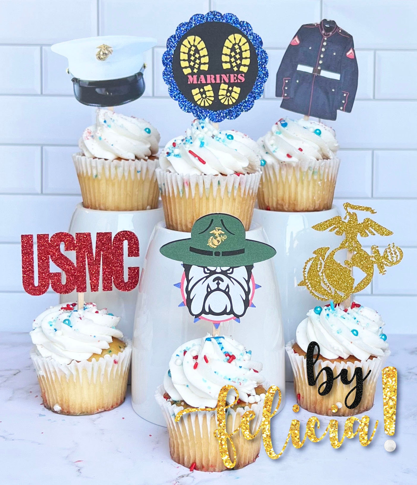Marines Cupcake Topper USMC Cupcake Topper Marine Corps - Etsy