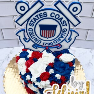 Coast Guard Acrylic Cake Topper: Retirement Party Decoration - Etsy