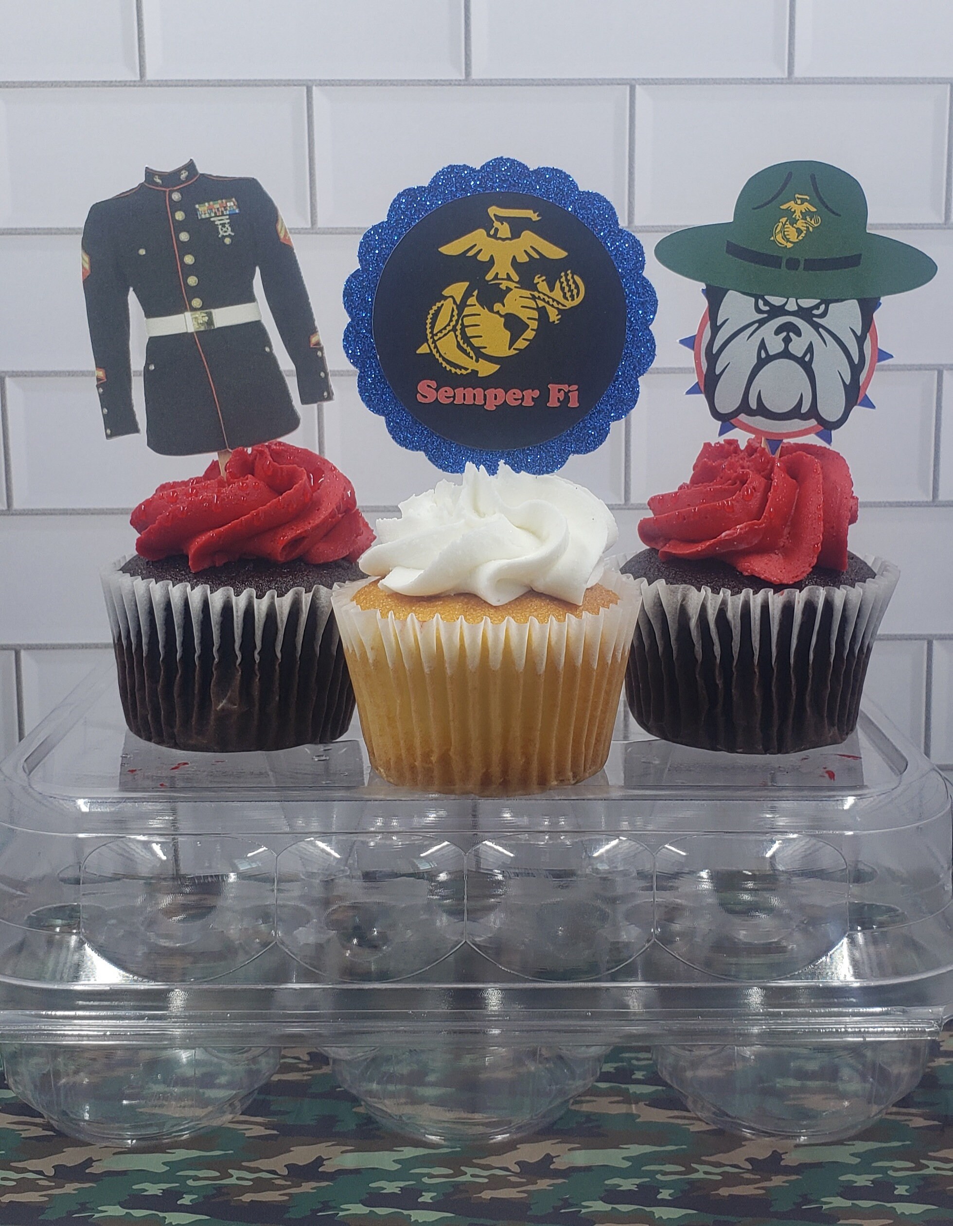 Marines Cupcake Topper USMC Cupcake Topper Marine Corps | Etsy UK