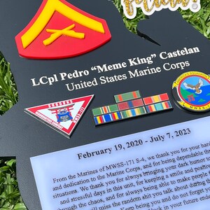 Marine Corps Plaques, Marine Corps Retirement Gift, Marine Corps Gift ...